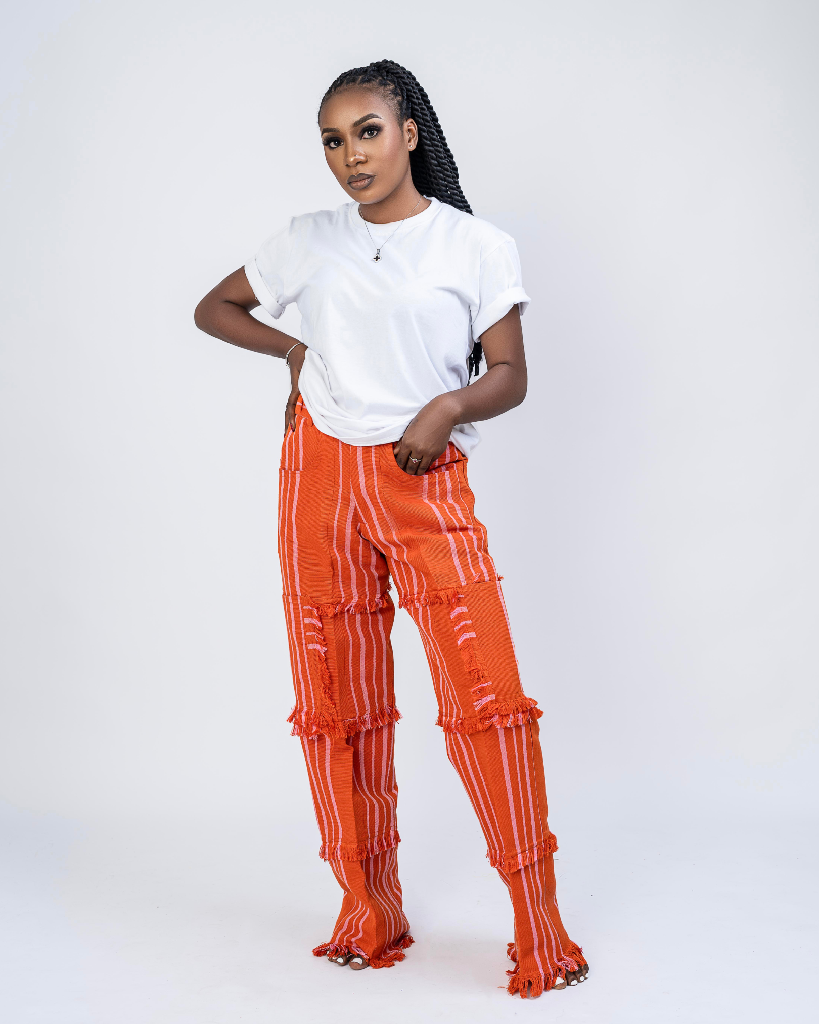 Edgy Vivid Pants – Orange – Vivid Village